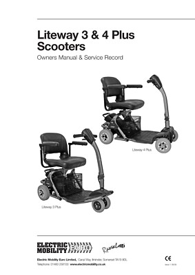 ELECTRIC MOBILITY RASCAL - MOBILITY SCOOTER - OWNERS MANUAL- PRINTED TO ...