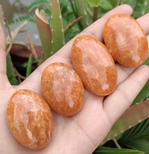 Natural orange calcite Smooth tumble 600 Carat 4 pieces lot calcite ...