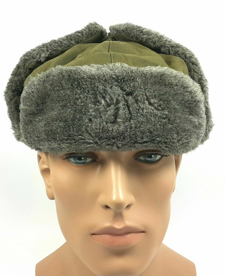 Orginal Military Winter Hat Ushanka Czech Army Surplus Cold War Cap ...