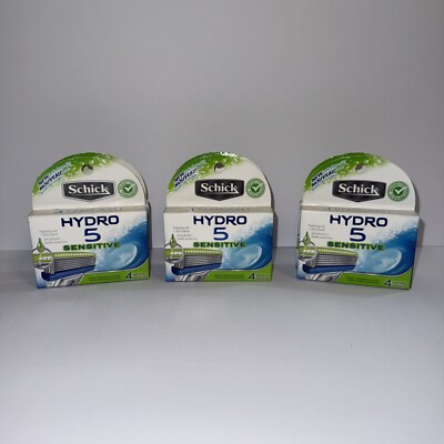 4 Schick Hydro5 Razor Blades Cartridges fits Power Shaver Replacement ...