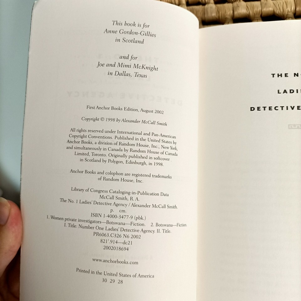 The No. 1 Ladies' Detective Agency by Alexander McCall Smith ...