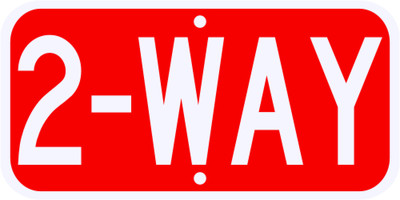 2 WAY STOP SIGN REAL 3M Engineer Grade Prismatic Reflective DOT ...