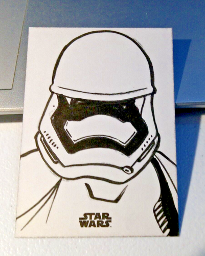 2024 TOPPS CHROME STAR WARS auto sketch card 1/1 stormtrooper ram | eBay