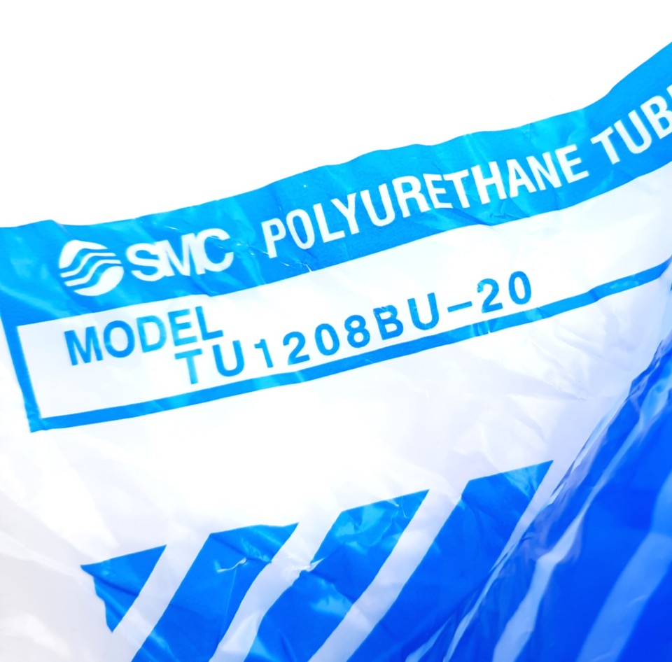 SMC TU1208BU-20 Polyurethane Tubing Clear Blue 20 Meter Roll, 12mm O.D ...