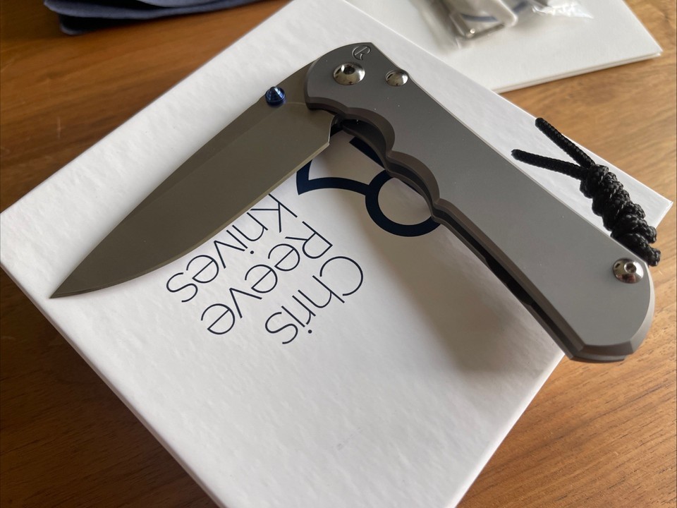 Chris Reeve Knives Large Inkosi Plain Drop Point Magnacut Glass Blasted ...