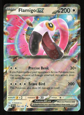 Flamingo ex 160/191 NM Double Rare ex Pokemon Scarlet & Violet Surging ...