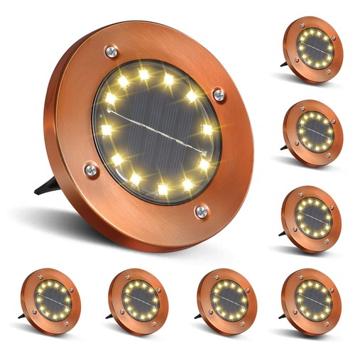 Outdoor Inground Lights Solar Disc Lights Outdoor Solar Garden Lights ...