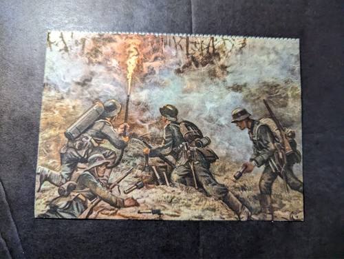 Mint Germany WW2 Postcard Army Soldiers with Flamethrower Artist ...