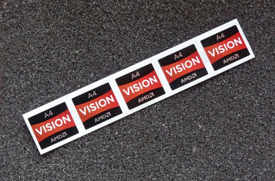 Lot of 5 AMD A4 Vision Stickers 16.5 x 19.5mm APU A Series Case Badges ...