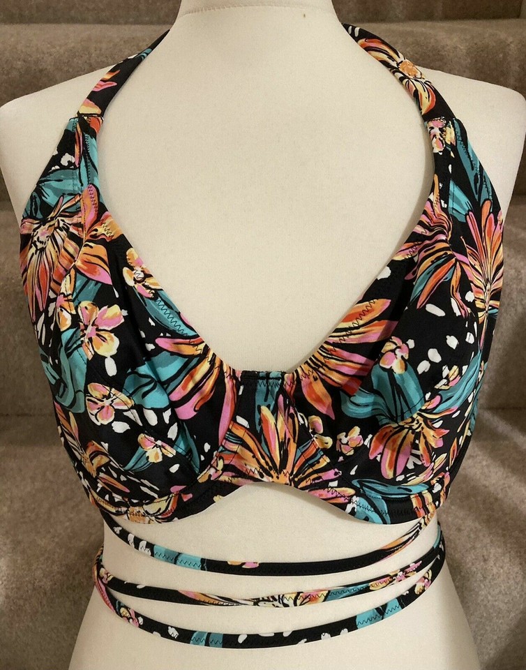 Bikini Top Freya Size 36DD 36E 38D 38E 38FF Brief M Wild Daisy Black ...
