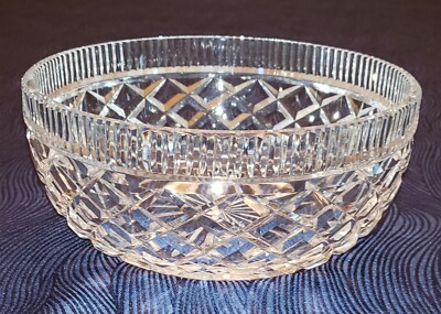 Gift Idea: Waterford Diamond Pattern Bowl with Acid Etch Mark, 8 Inch ...