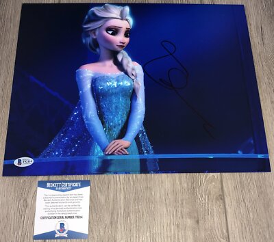 IDINA MENZEL SIGNED FROZEN ELSA WICKED 11x14 PHOTO w/PROOF & BECKETT ...