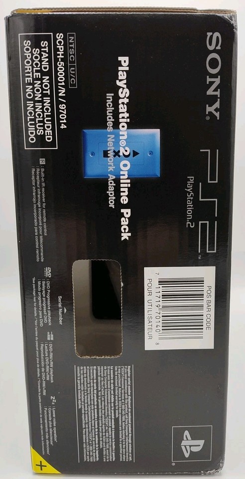 Sony PlayStation 2 SCPH-50001/N Box + Foam Blocks + Inserts w/ Case ...