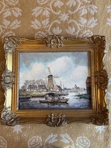 Antique Known Dutch Artist Anton Rutgers Signed Original Oil Painting ...
