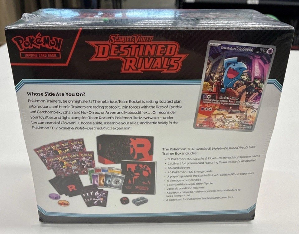 Pokemon Cards TCG Destined Rivals Elite Trainer Box ETB 9 Booster Packs ...