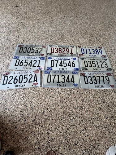 9 Alabama Dealer License Plates | eBay