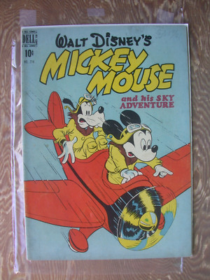 Four Color #214 VG Mickey Mouse and his Sky Adventure 1948 | eBay