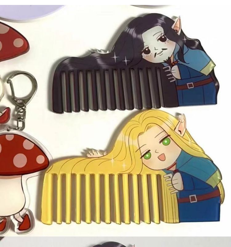 Delicious In Dungeon Marcille Anime Double Sided Portable Comb Acrylic ...