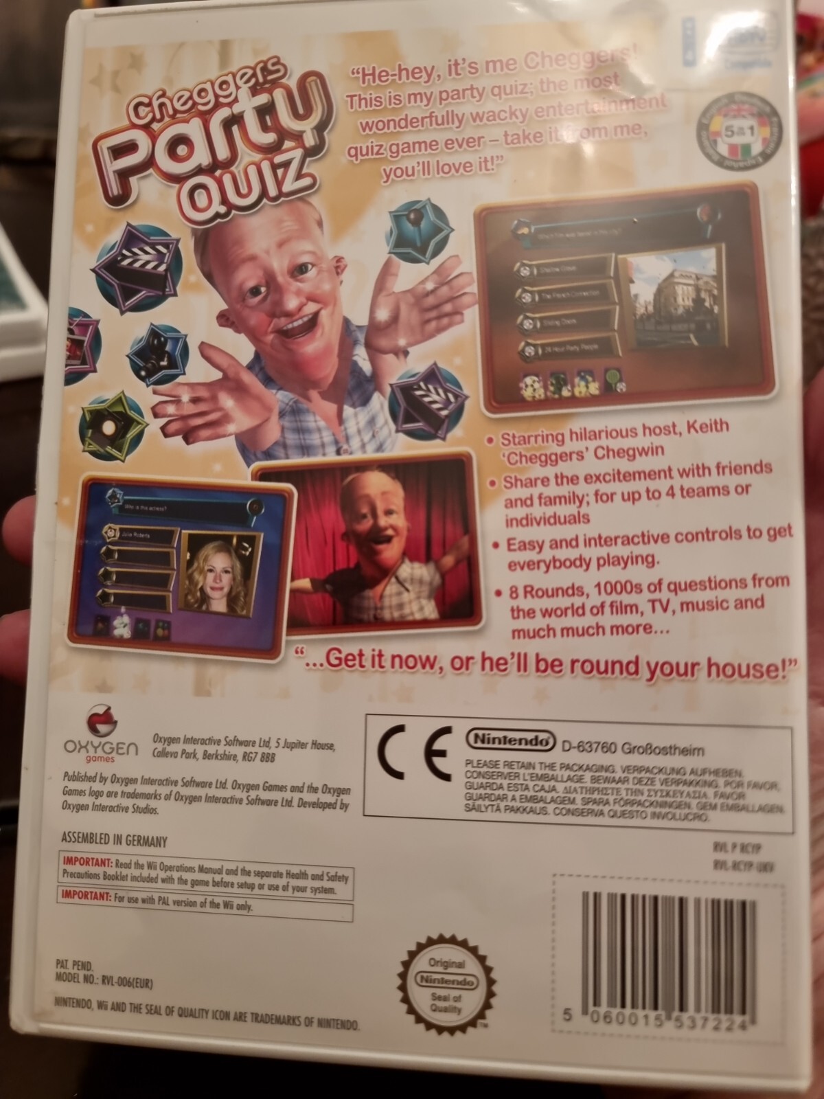 Cheggers Party Quiz (Nintendo Wii, 2007) - European Version for sale ...