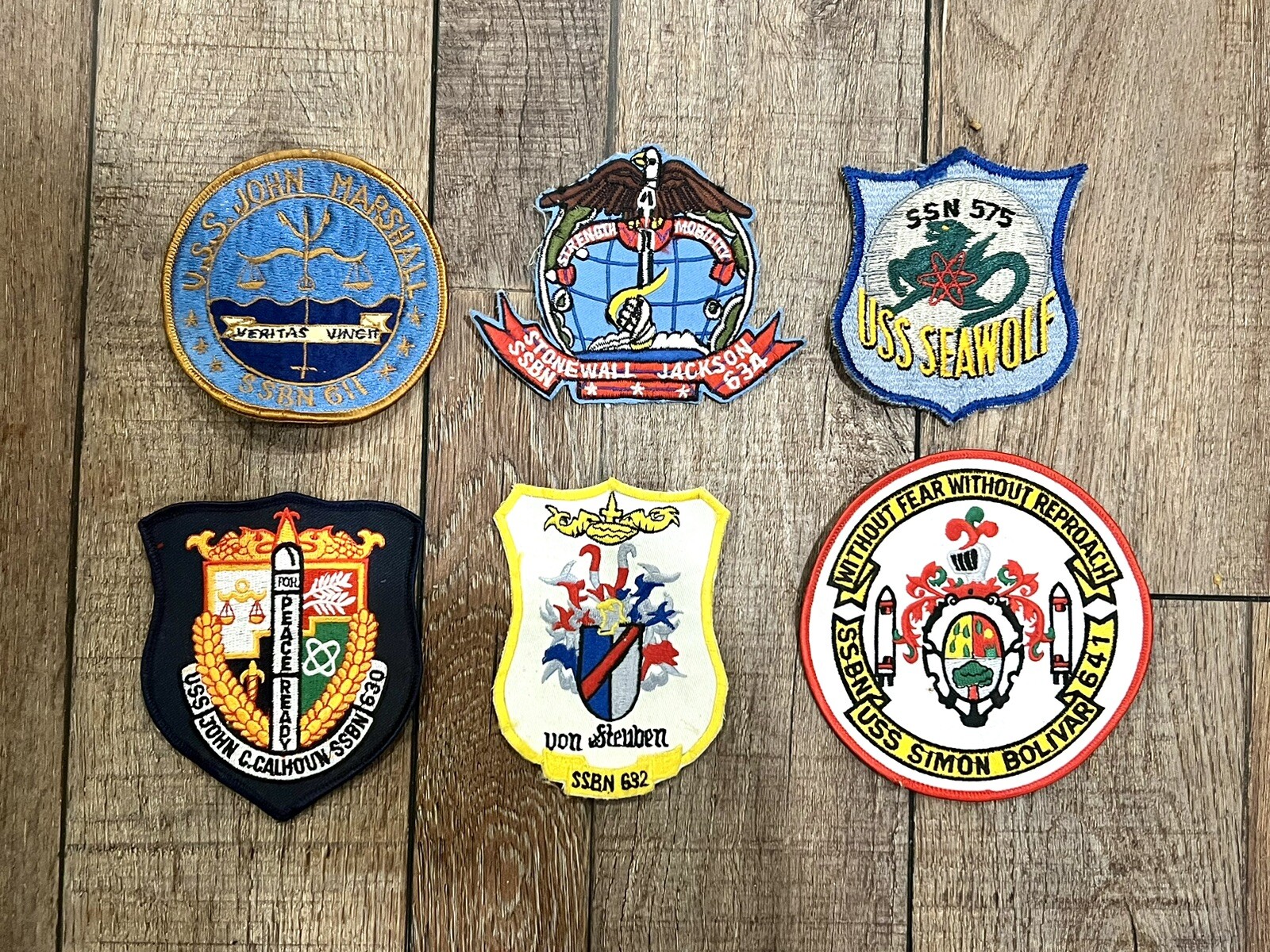 VINTAGE US Navy Submarine Patch Lot SSBN Stonewall Jackson Calhoun ...