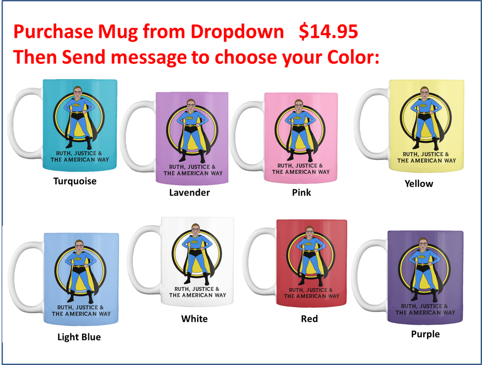 Ruth Bader Ginsburg SUPER RUTH MUGS Superhero RBG CUPS Justice ...