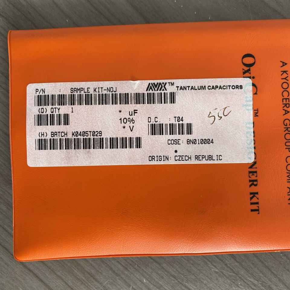 AVX Capacitor Sample Book Kit OxiCap Tantalum Capacitors K0405T029 | eBay