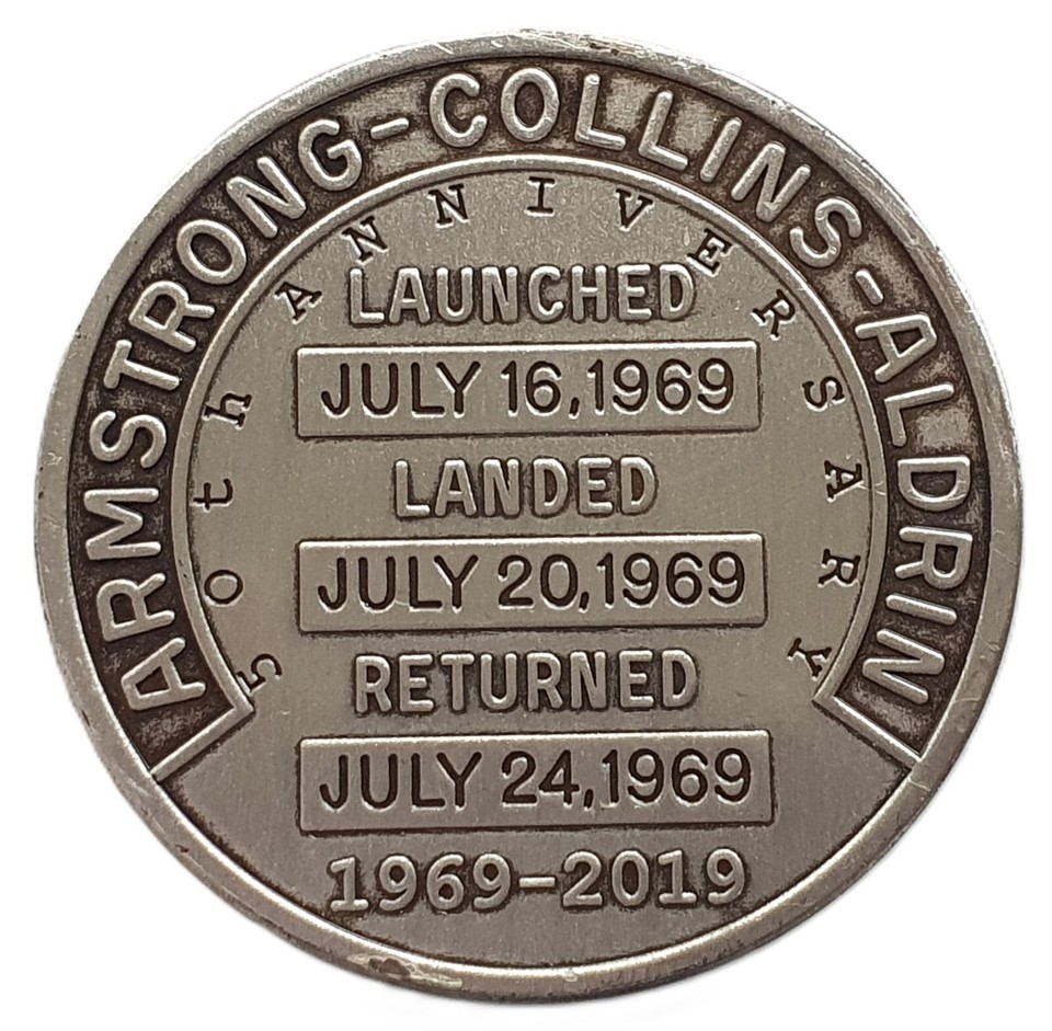 Apollo 11' commemorative medal 2019, 39mm, 29gr. | eBay