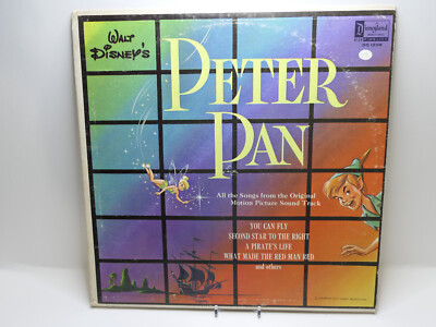 Walt Disney's Peter Pan Soundtrack LP Vinyl Record 1971 Disneyland DQ ...
