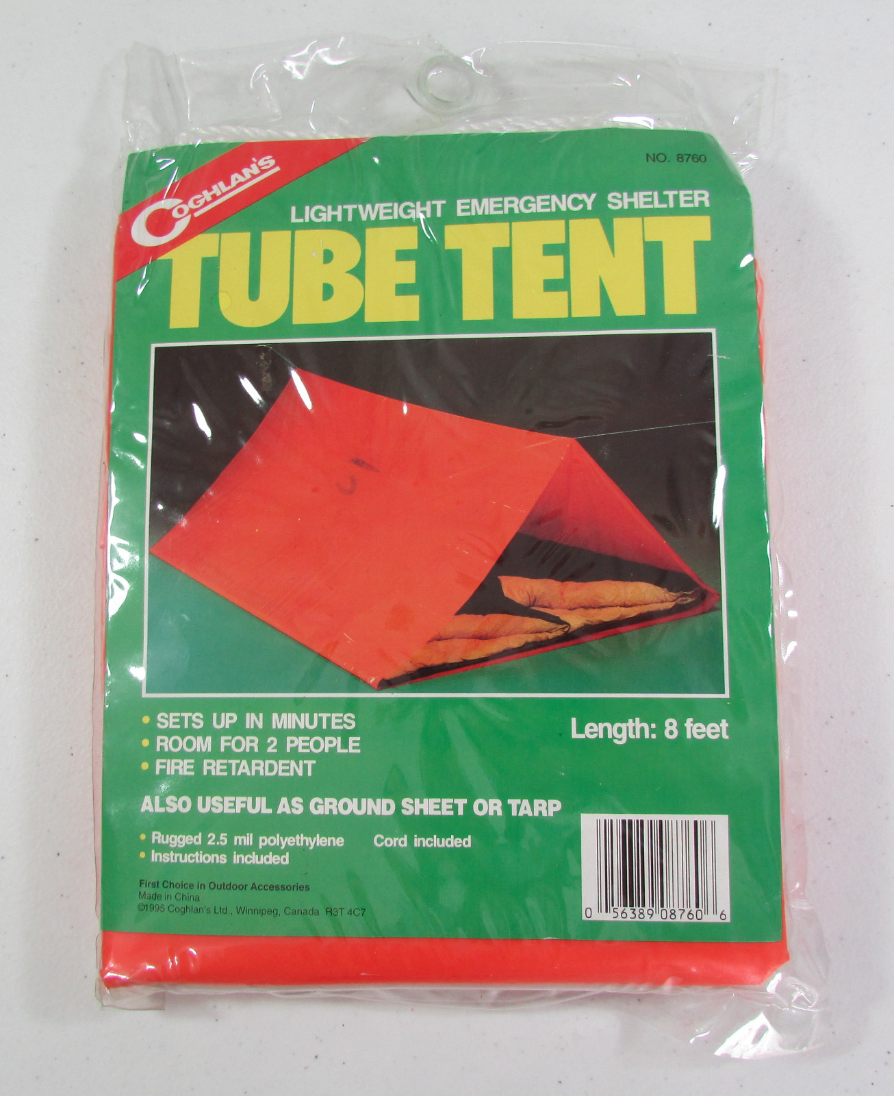 NOS Coghlan's Tube Tent Emergency Lightweight Polyethylene Camping ...