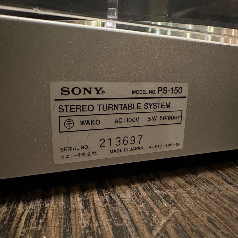 Sony PS-150 Turntable Automatic Built-In Headphone Amp Rare++ Fully ...