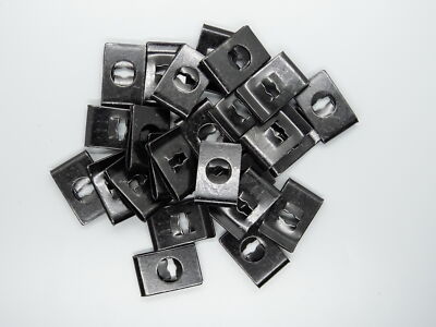 10 Blechmuttern 3,3 mm Schnappmutter Klemmmutter Stahl Mutter für KFZ ...