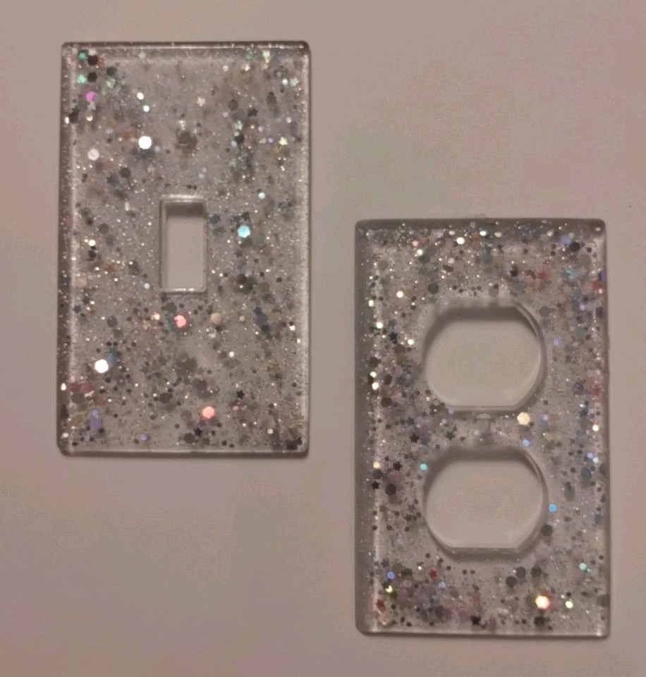 Glittery Resin Light Switch And Outlet Cover 2 Pc Set | eBay