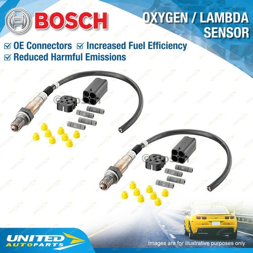 2 x Bosch Oxygen Sensors for Peugeot RCZ Partner 207 208 308 2008 3008 ...