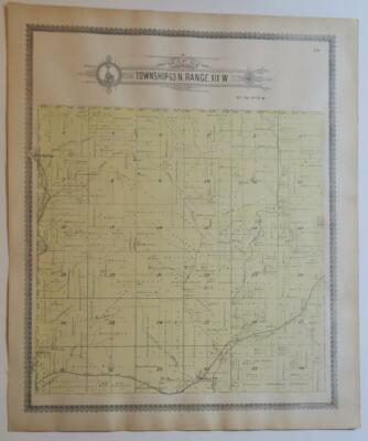 ORIG. 1895 hand-colored Map of Sullivan County,MO Township 63 N. Range ...