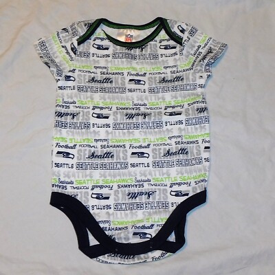 NEW Seattle Seahawks Print One Piece Size 3-6 & 18 M Football Unisex ...