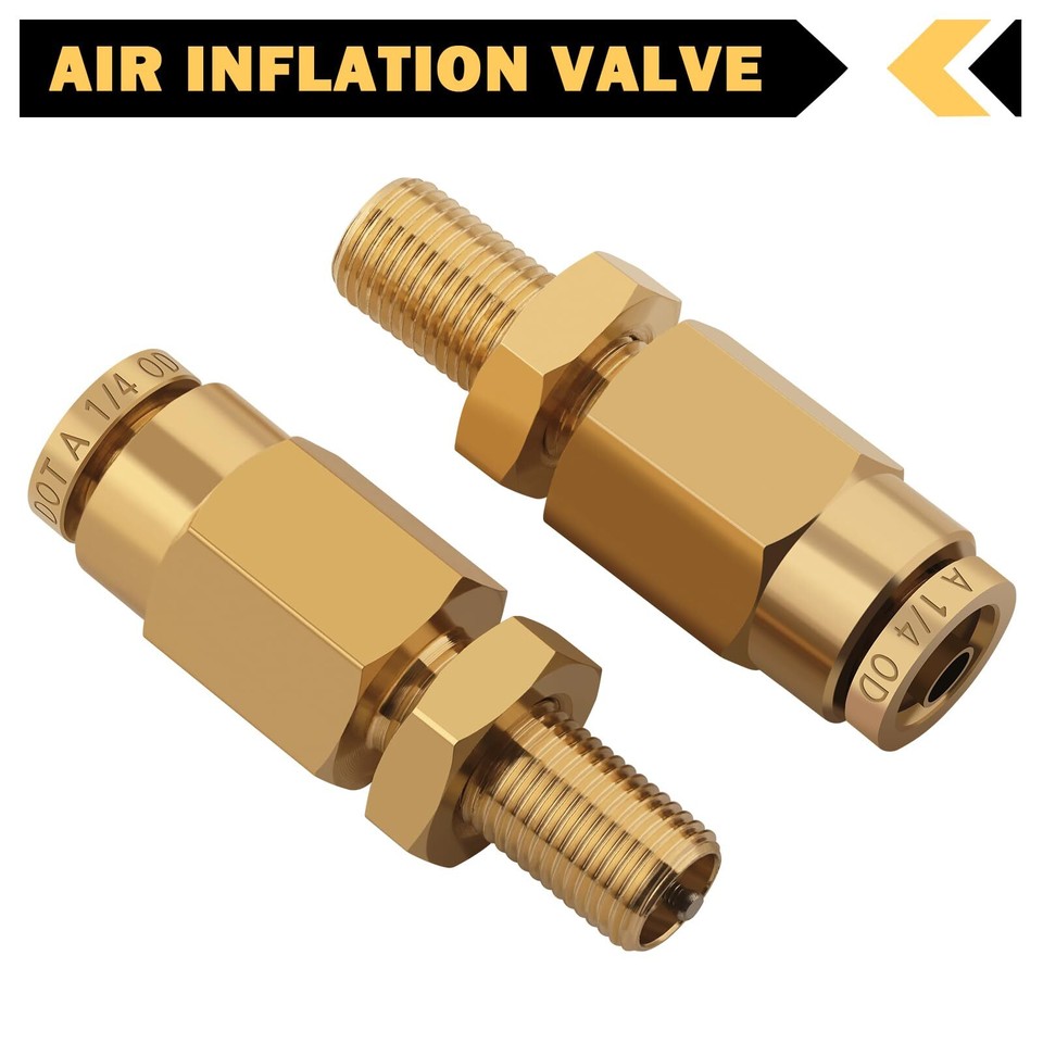 4-Pcs Schrader Valve 1/4 Inflation Push to Connect for Air Line Tubing ...