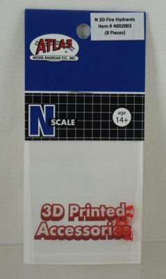NOS Atlas (8 Pieces) FIRE HYDRANTS N Scale Accessories - 4002003 | eBay