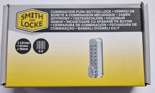 Smith & Locke 4-6 Digit Push Button Combination Lock | eBay UK