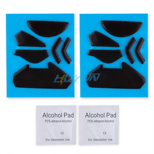 2 Sets Black Rounded Curved Edges Mouse Feet Skates for Logitech G402 ...