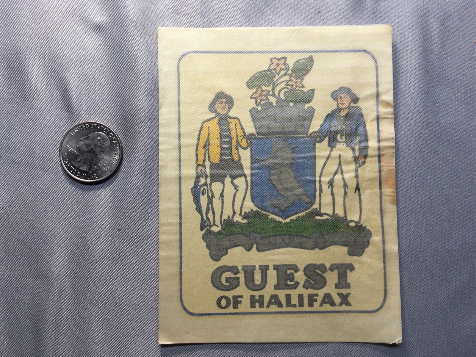 ORIGINAL Vintage Travel Decal Sticker, Luggage Label - GUEST OF HALIFAX ...