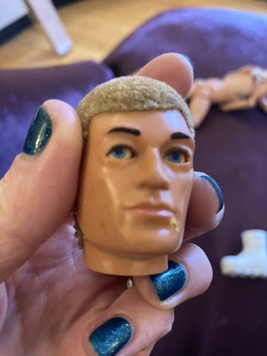 Vintage Action Man - Palitoy - Early 1970s Blonde Bearded Flock Hair ...