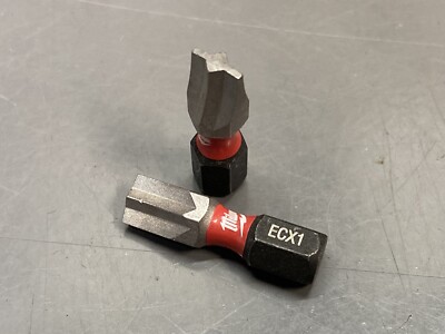2pc Milwaukee Shockwave Impact Ecx #1 Insert Bits Best For Electrician ...