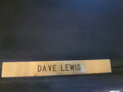 NHL New Jersey Devils Dave LEWIS Locker Room Name Plate 1983-1986. | eBay