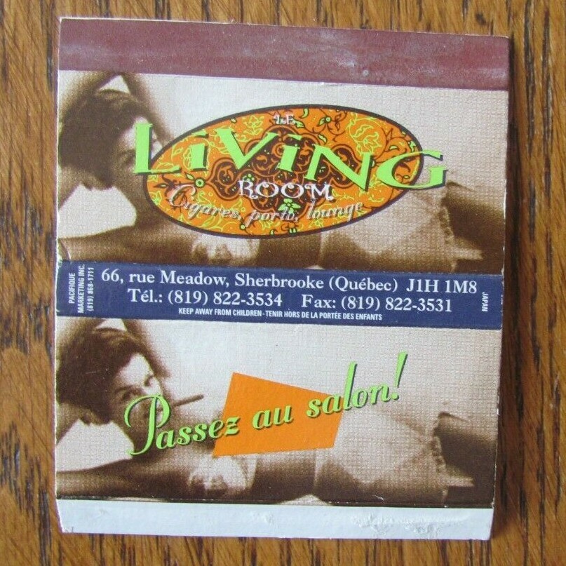 GIRLIE MATCHBOX COVER: LIVING ROOM (SHERBROOKE, QUEBEC) (GIRDLE ...