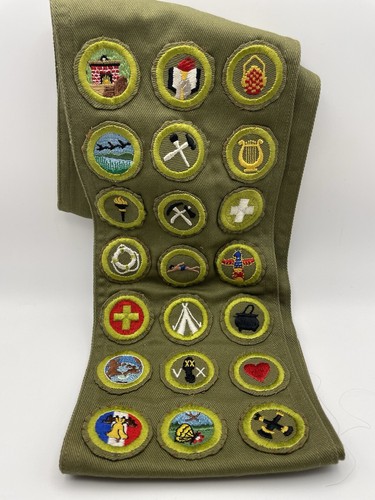 Vintage Boy Scouts Merit Sash with 21 Badges Must See | eBay