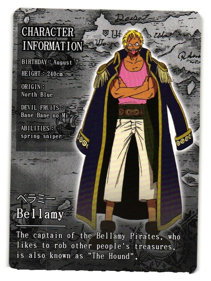 Bellamy SSR OP-KDAD1-014 One Piece Anime TCG CCG Anime Card | eBay