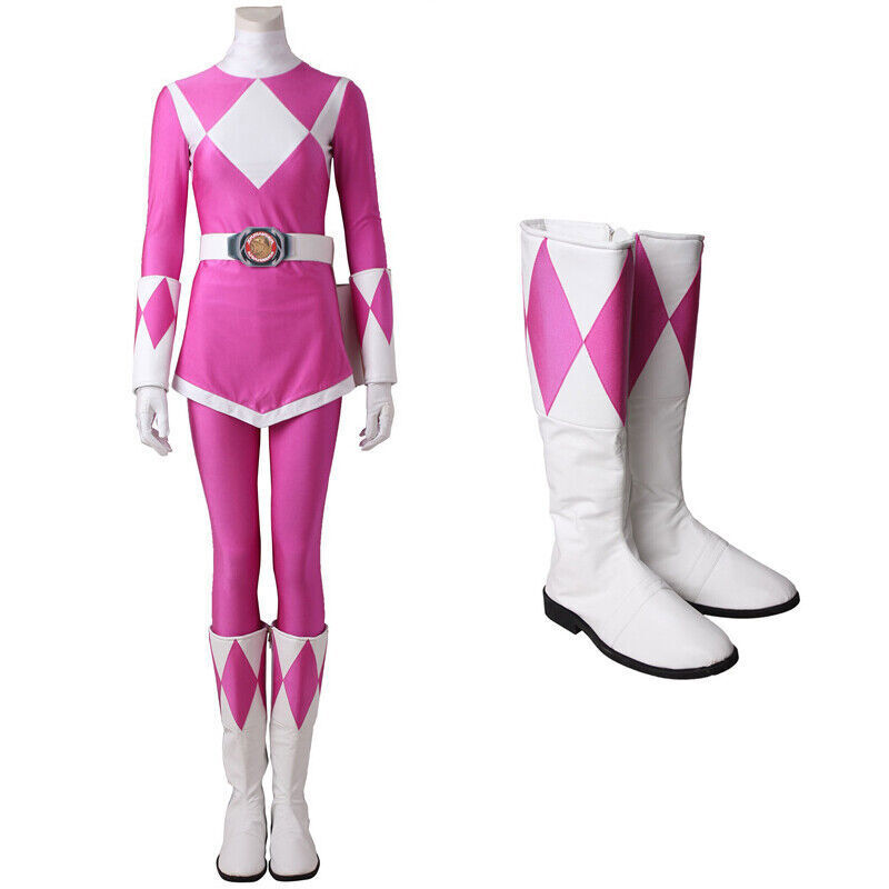 Pink Ranger Zyuranger Adult Women Outfit Cosplay Costume Team Uniform ...