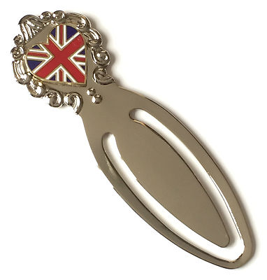 Love Heart Shaped Union Jack Flag Enamel Crested Bookmark & Gift Bag ...