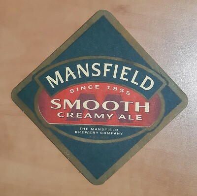 Vintage Mansfield Brewery Company Smooth Creamy Ale Beer Coaster Beer ...