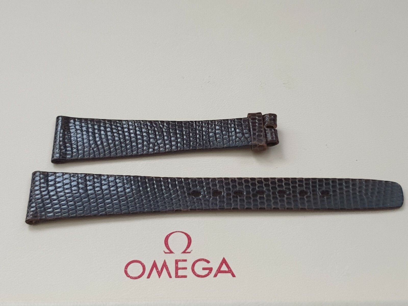 NOS Vintage Omega 16mm Brown Snake Skin Strap - VERY … - Gem